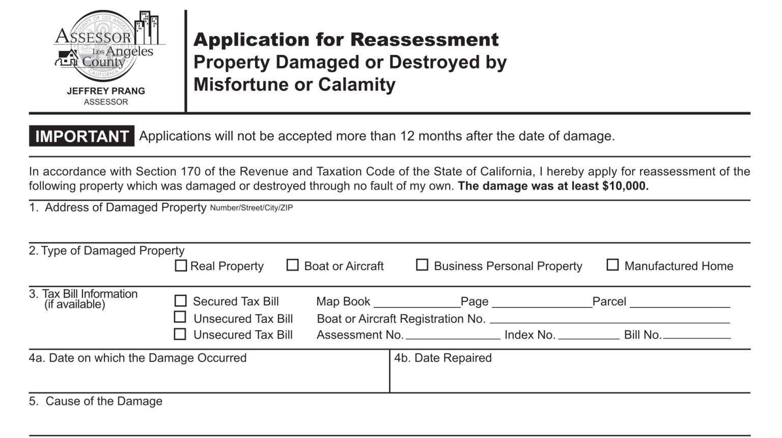Assessor reminds fire-impacted residents of property tax extension